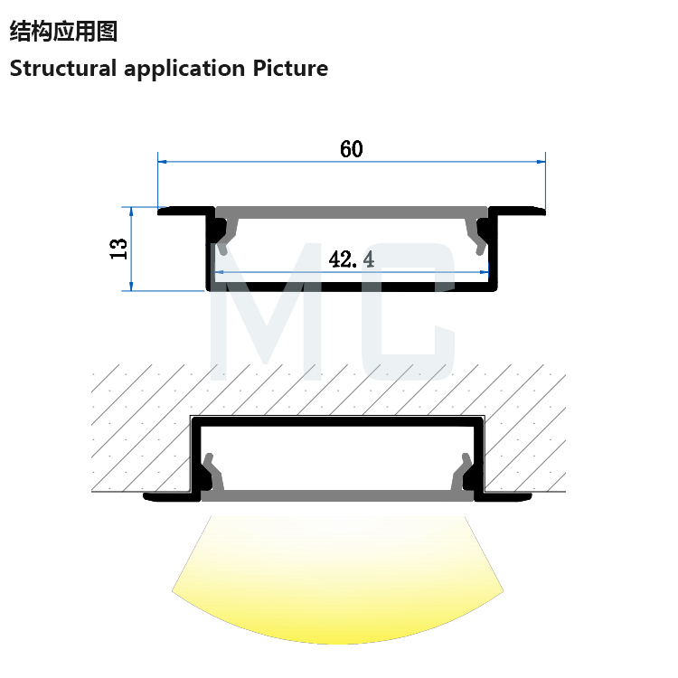 aluminum Recessed LED Profile LED Strips Light - Buy aluminum Recessed ...