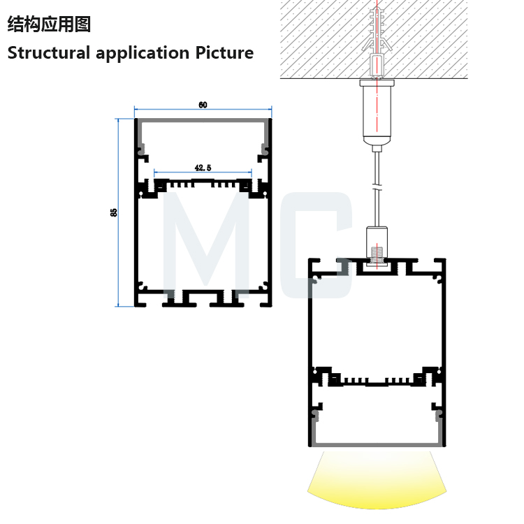 suspended Wardrobe Led Profile LED Strips Light - Buy suspended ...