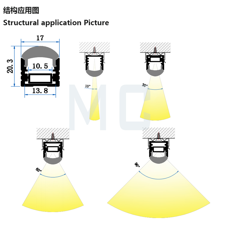 LED Profile with Lens of led profile light price per meter - Buy led ...
